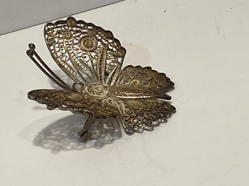 Vintage Sterling Silver Peru Butterfly Filigree Brooch or Pin - Etsy