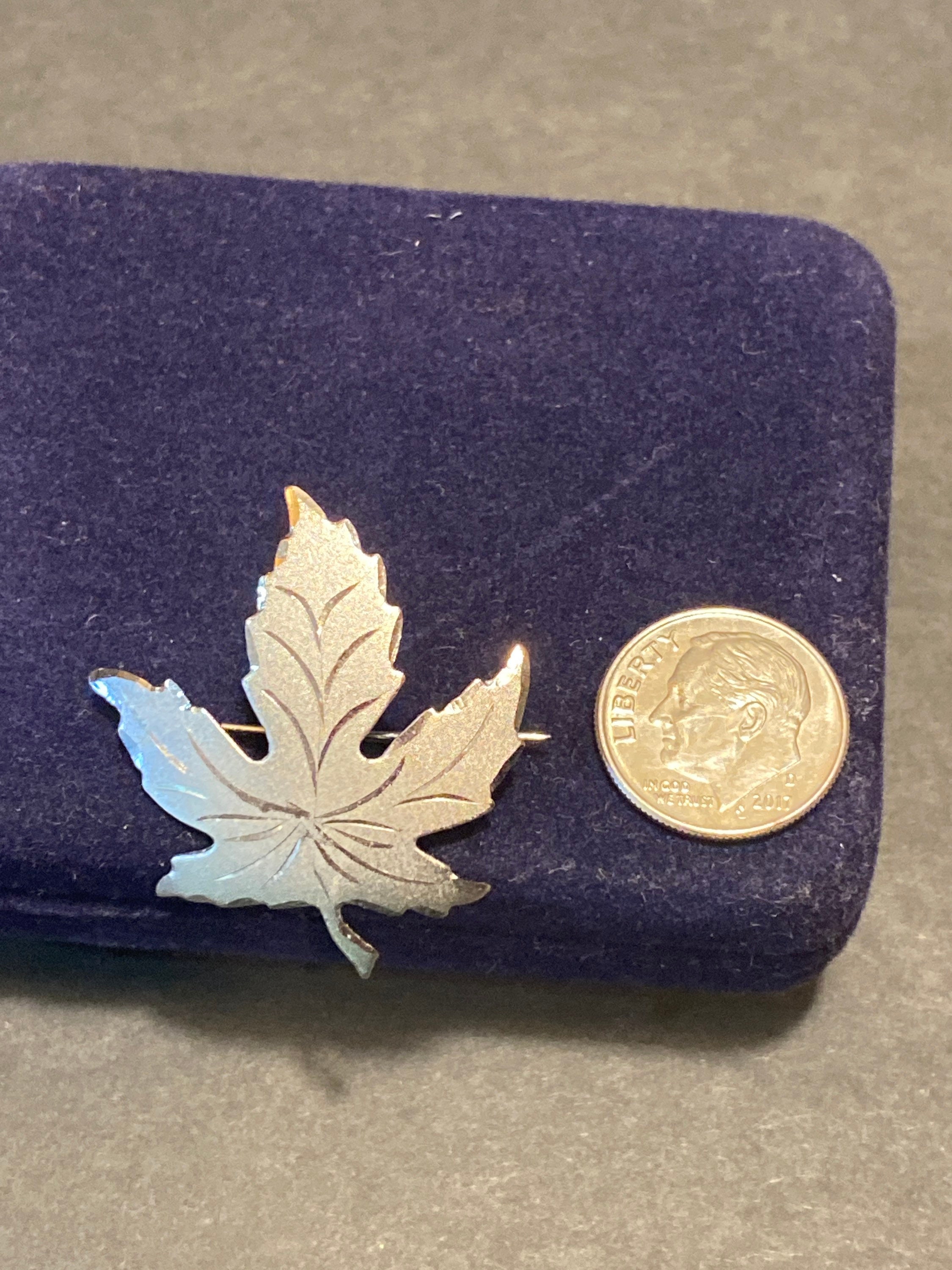Vintage Sterling Silver Maple Leaf Pin EMC Marked on Back - Etsy UK