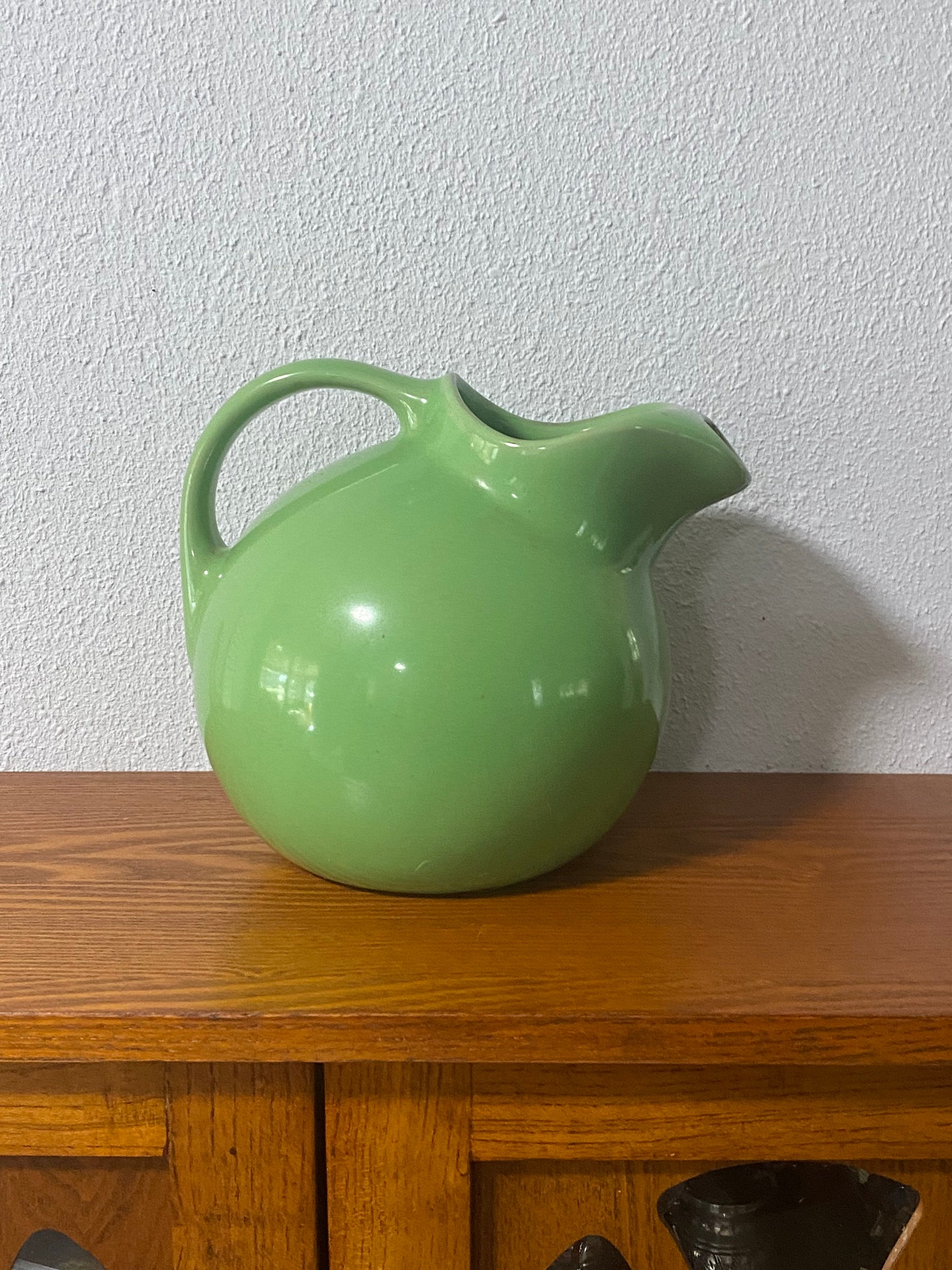 Lovely Estate Green Hall Bulbous Water Pitcher With Pour Guard - Etsy