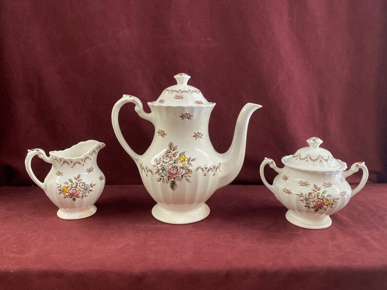 Vintage J&G Meakin England Chatsworth 3 Piece Tea Set - Etsy