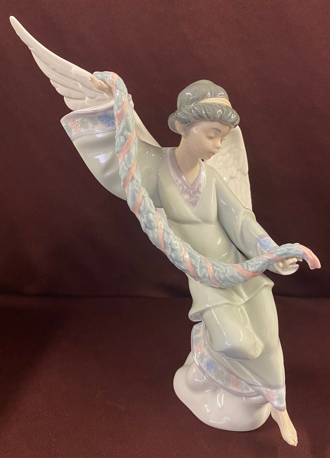 Vintage Rare Retired Lladro "angel With Garland", Issued in 1994 ...