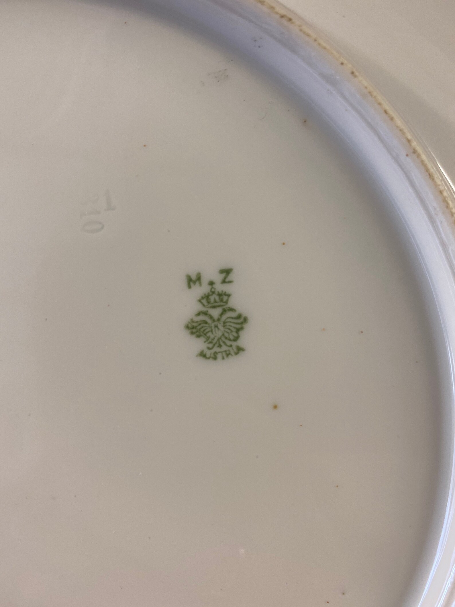 Vintage Antique Porcelain Plate Moritz Zdekauer Elaborate | Etsy