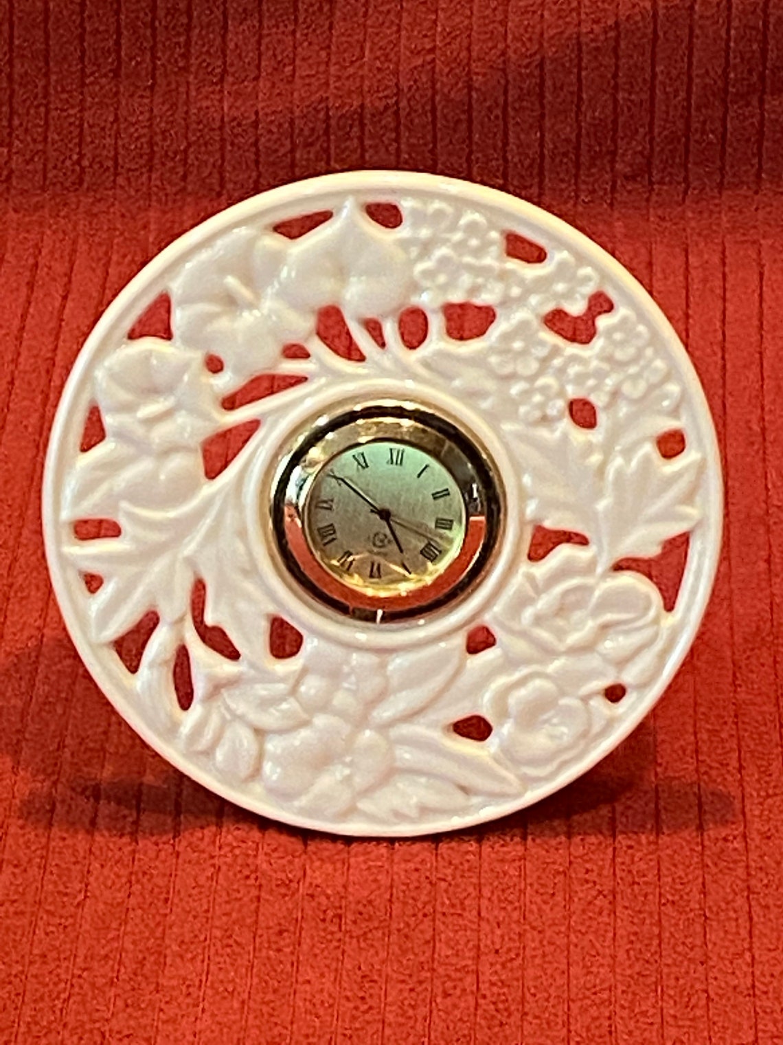 Vintage Lenox Porcelain Desktop Clock: Timely Traditions, Made in USA ...