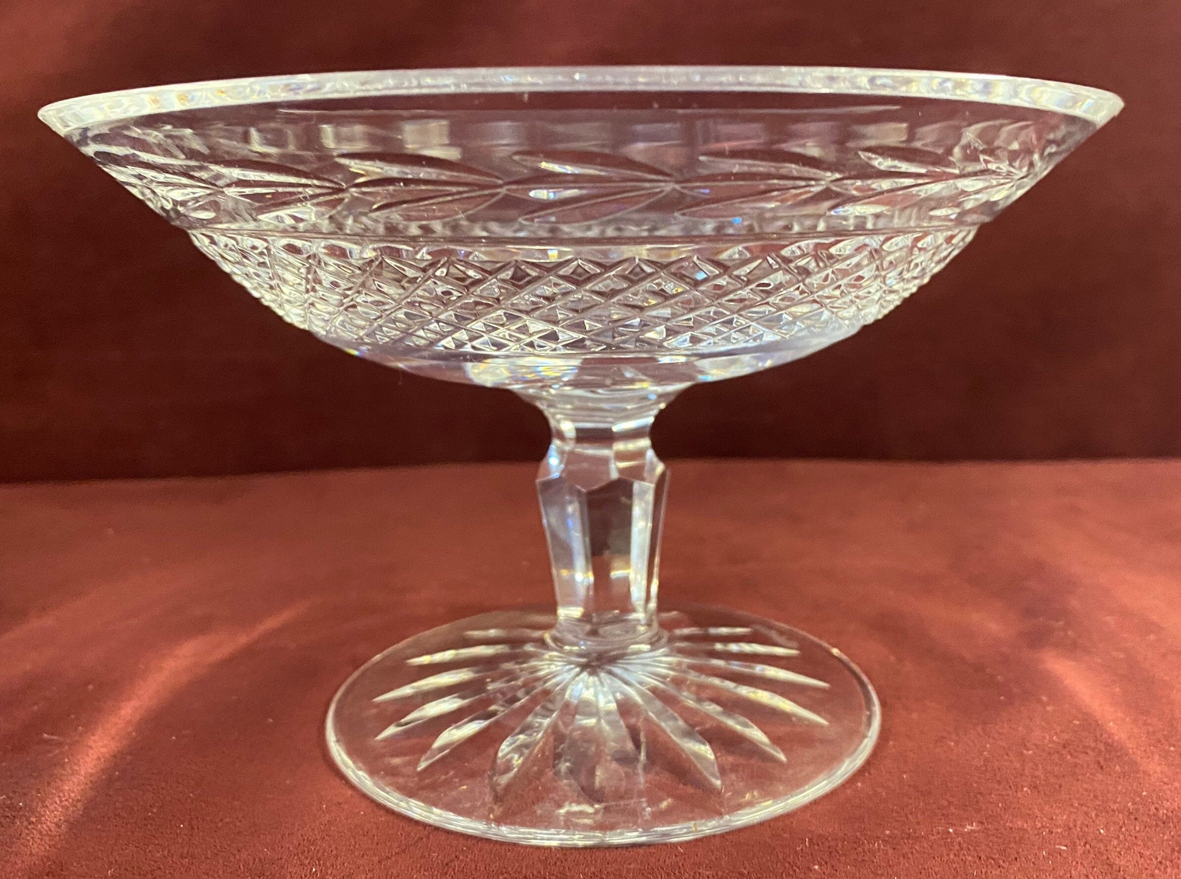 Vintage Signed Waterford Cut Glass Crystal Compote Glandore Etsy