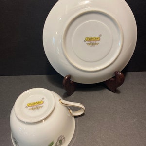Vintage Puritan China "janet" Pattern Set of 12 Cups and Saucers, White ...