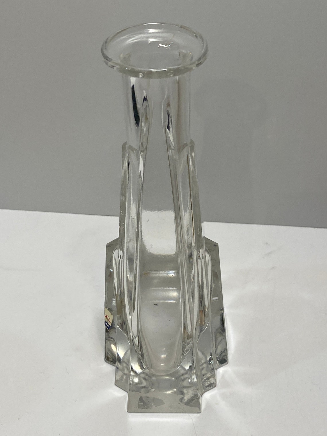 Vintage Bohemia Czechoslovakia Crystal Glass Vase Unique - Etsy