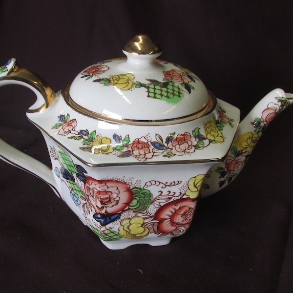 Floral Design Teapot - Etsy