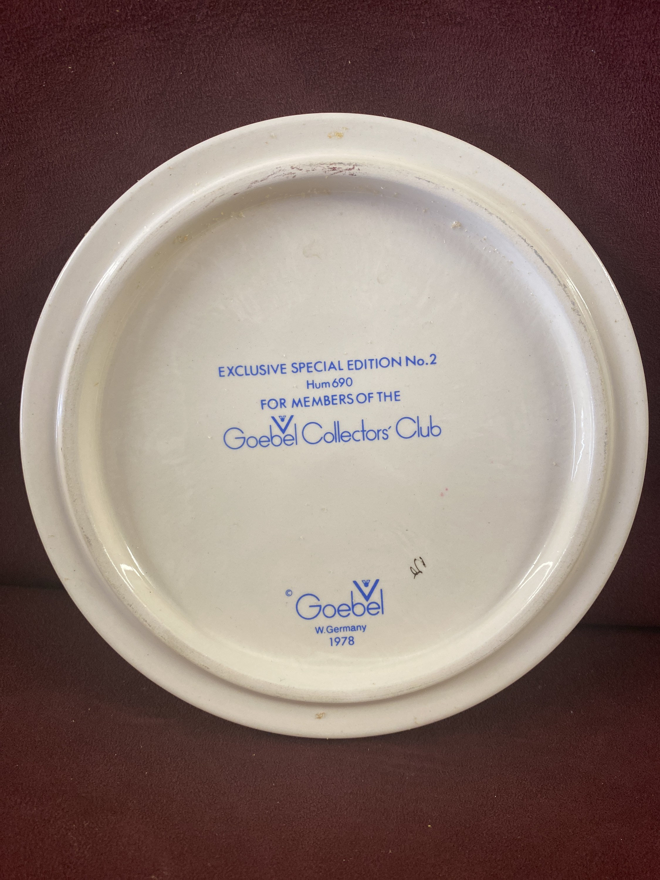 Vintage Hummels Collectors Club Special Edition Plate No. 2 | Etsy