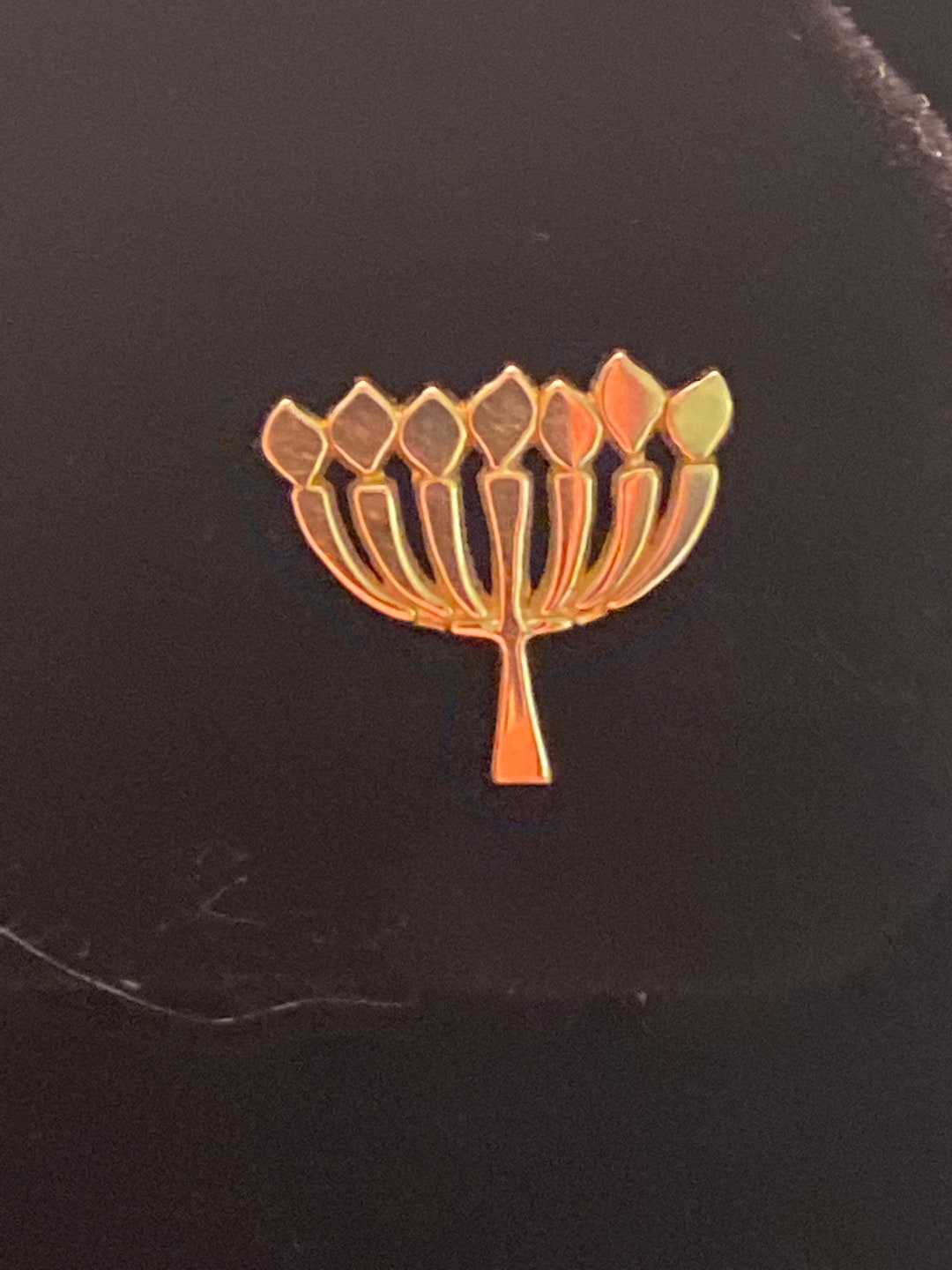 Lovely 14K Gold Judaica Menorah Pin, Approx. 13mm Wide, Just Under 1g ...