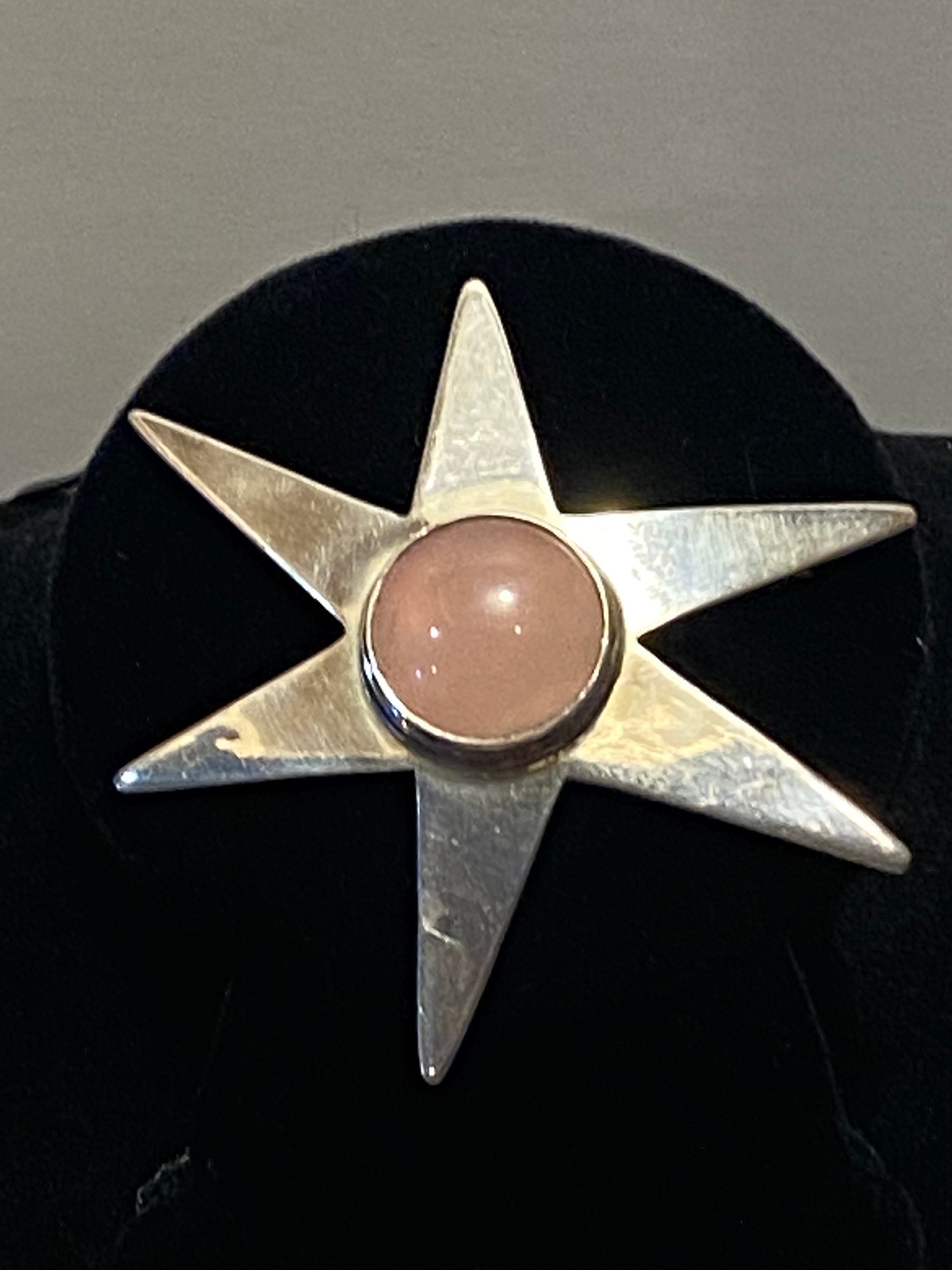 Light Pink Moonstone Brooch