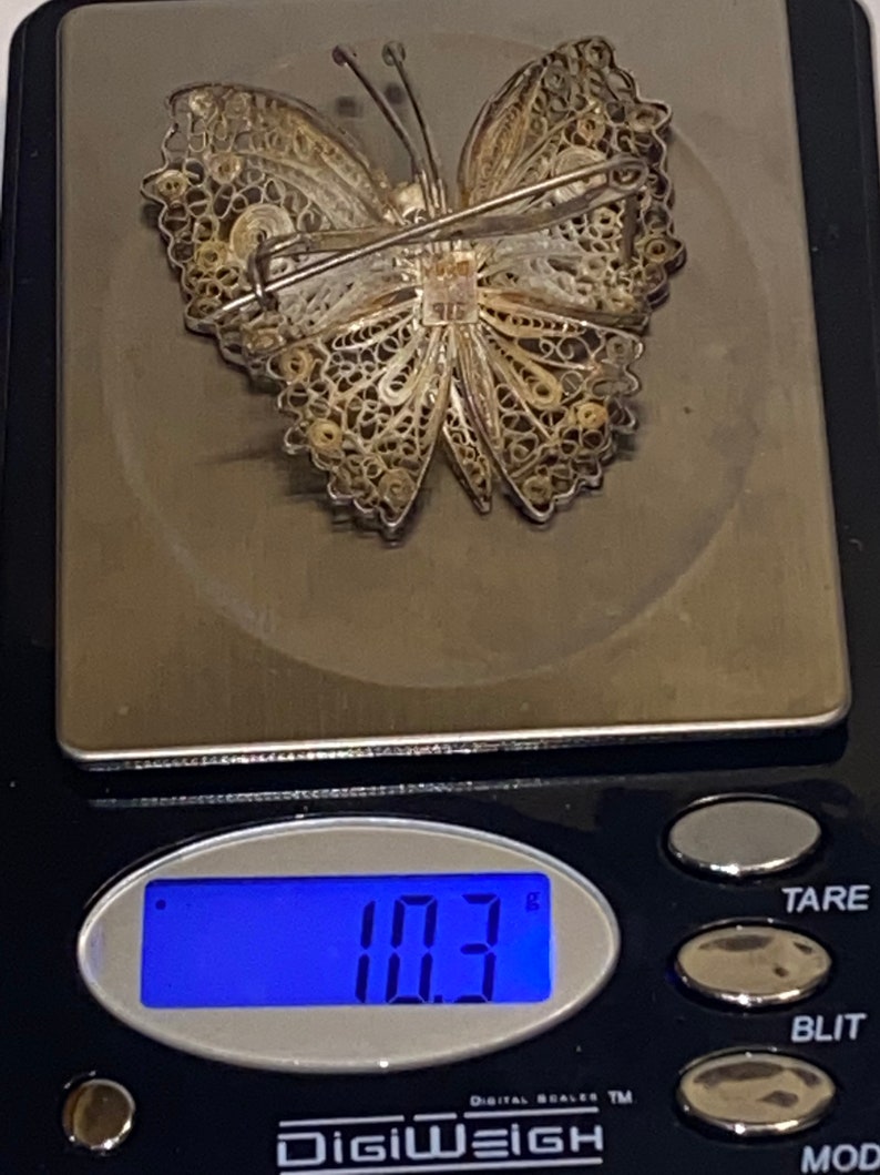 Vintage Sterling Silver Peru Butterfly Filigree Brooch or Pin - Etsy