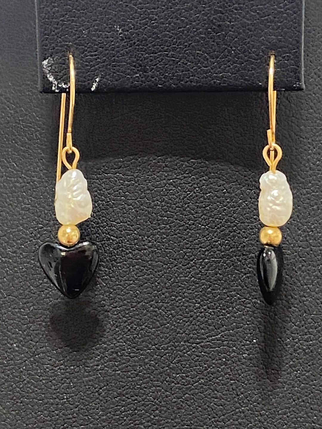 Gorgeous Estate 14K Gold Signed JCM Dangle or Drop Earrings With Seed ...