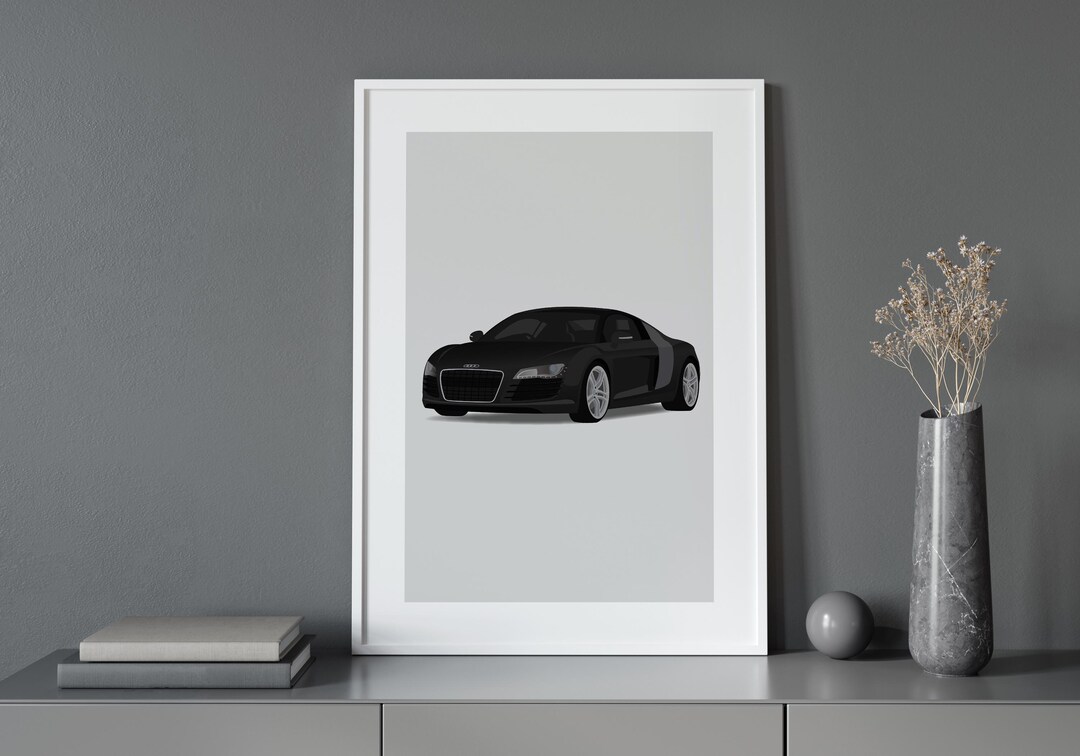 Audi R8 Print Supercar Art for Automotive Enthusiasts - Etsy