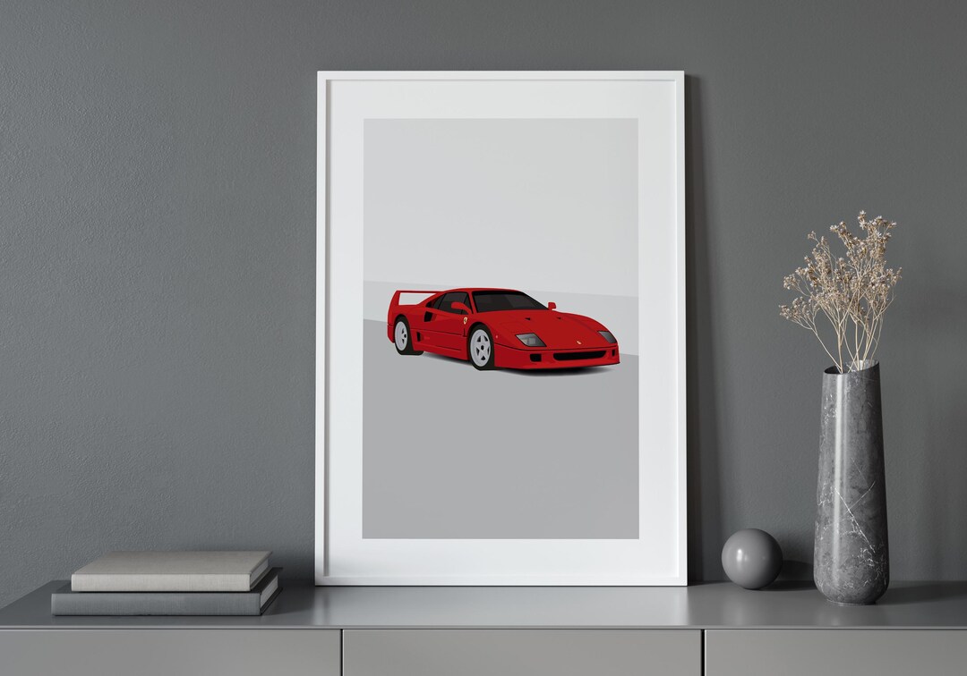 Ferrari F40 Print Legendary Supercar Art for Automotive Enthusiasts - Etsy