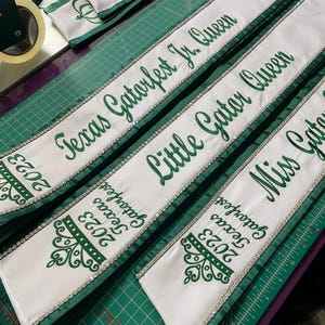 Custom Pageant Sashes With Rhinestone’s / Heavyweight Satin - Etsy
