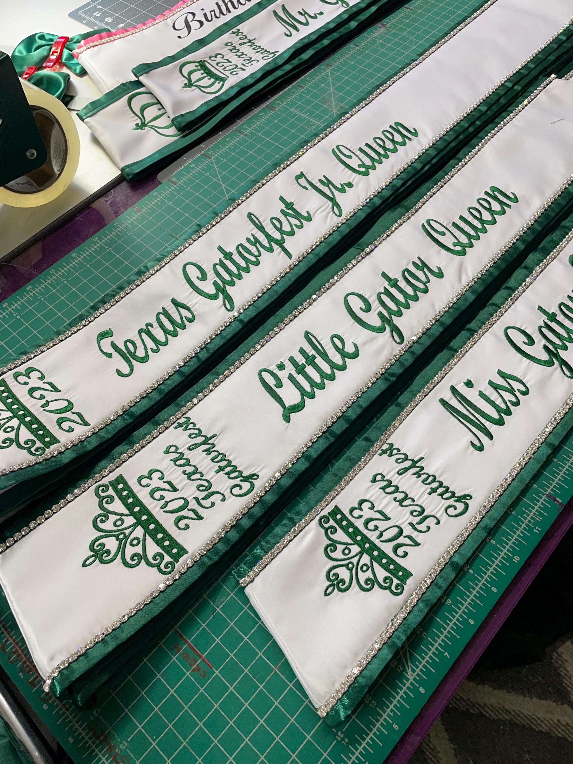 Custom Pageant Sashes With Rhinestone’s / Heavyweight Satin - Etsy