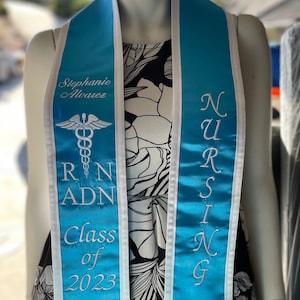 RN-ADN NURSING Personalized Embroidered Graduation Stole - Etsy