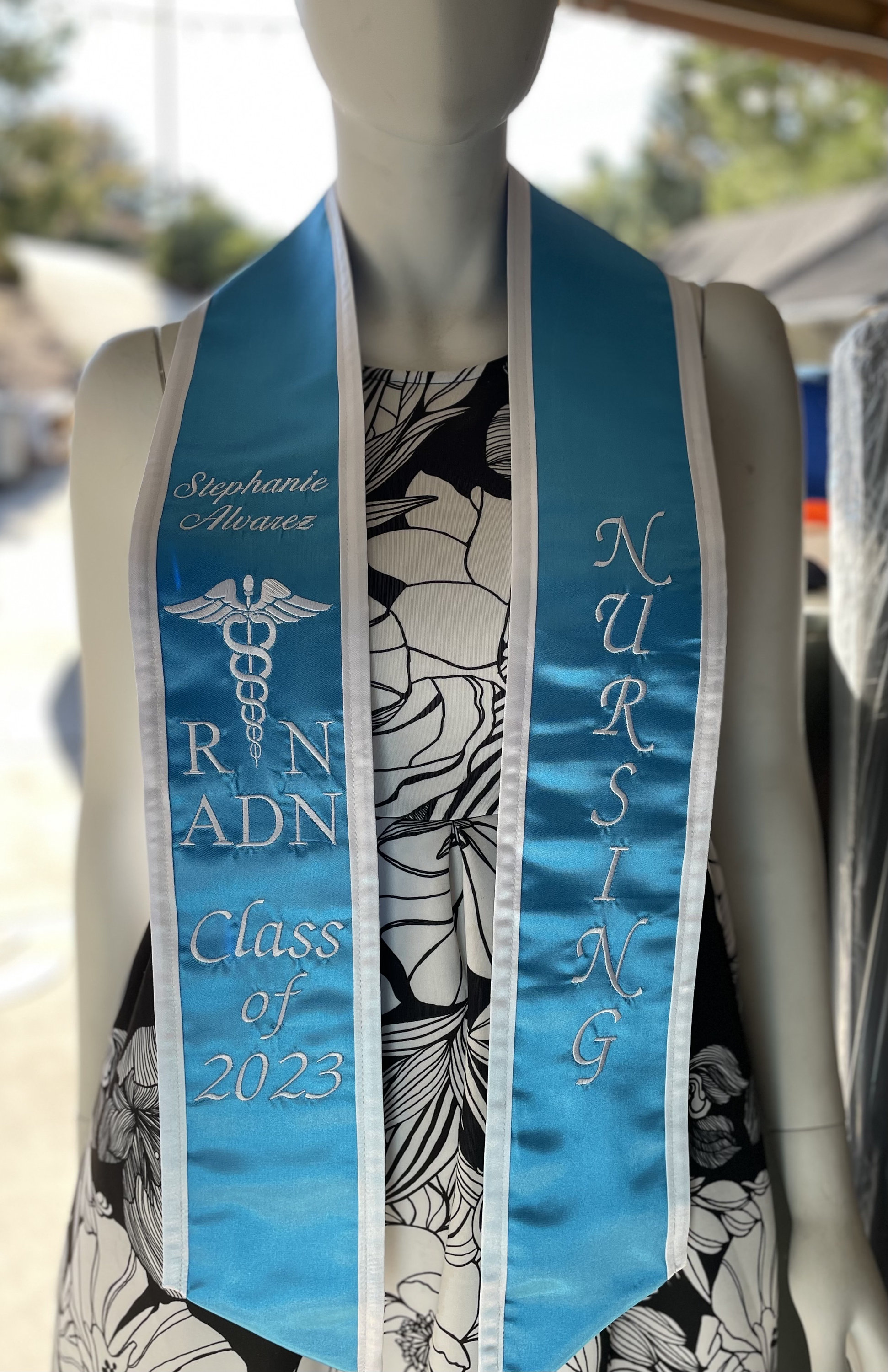 RN-ADN NURSING Personalized Embroidered Graduation Stole - Etsy