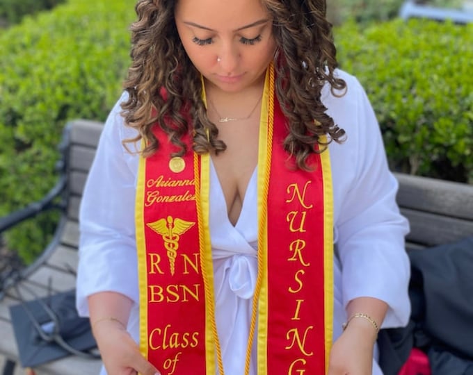 RN-BSN NURSING Personalized Embroidered Graduation Stole - Etsy