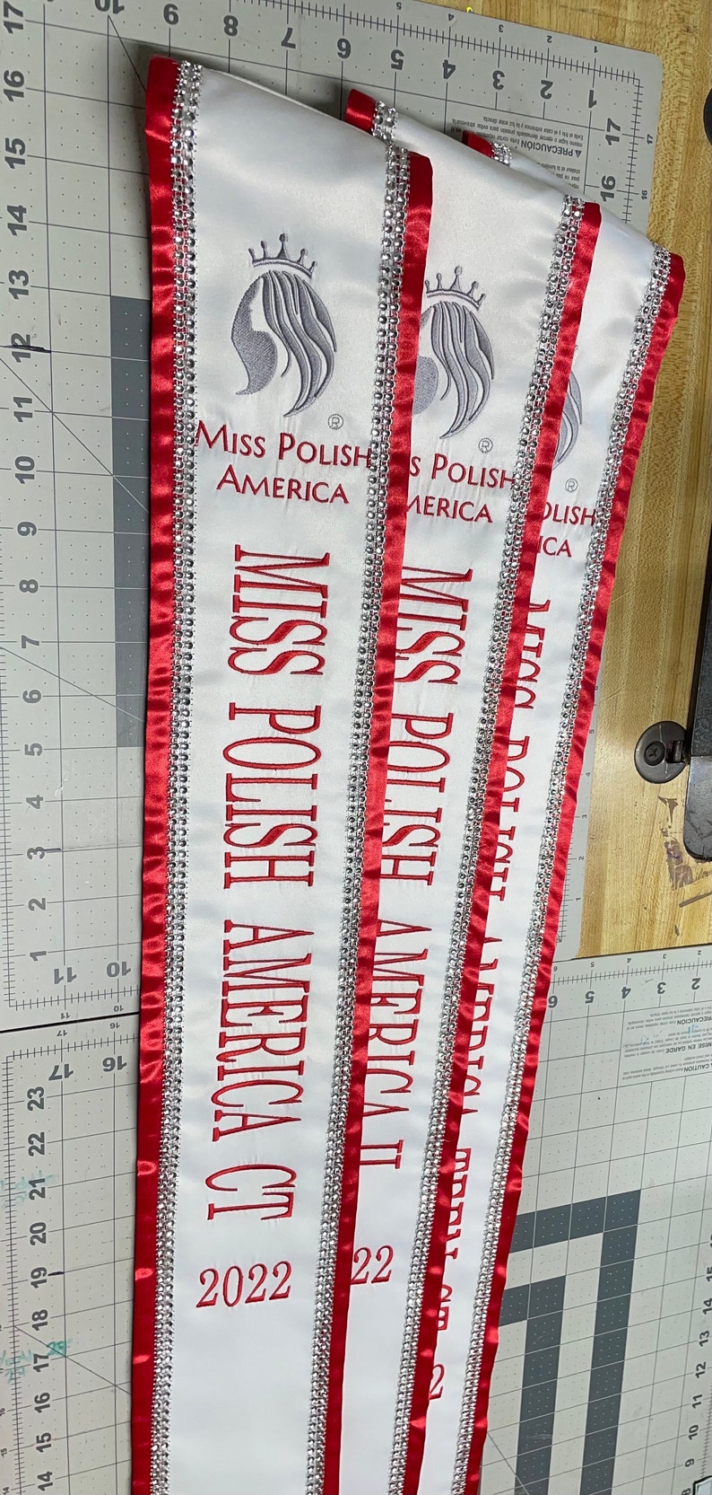 Pageant Sashes With Faux Silver Rhinestones /heavyweight - Etsy