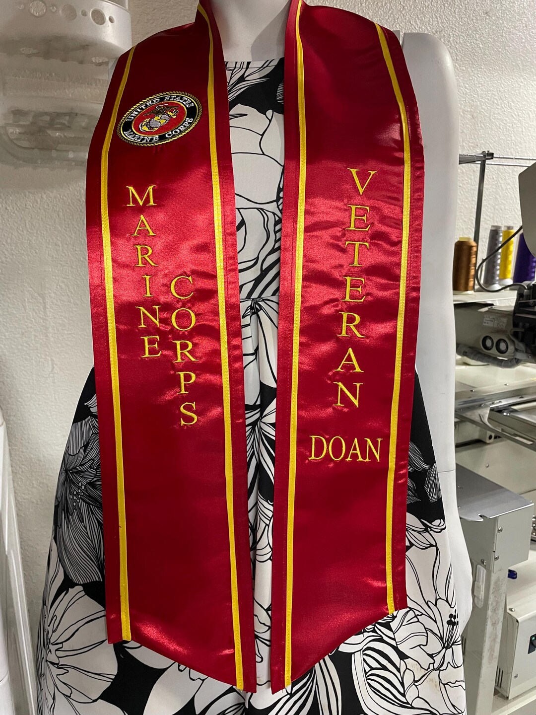 Marine Corps Veteran Double Border Stole - Etsy