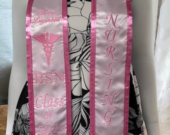 NURSING-RN Personalized Embroidery Graduation Stole - Etsy