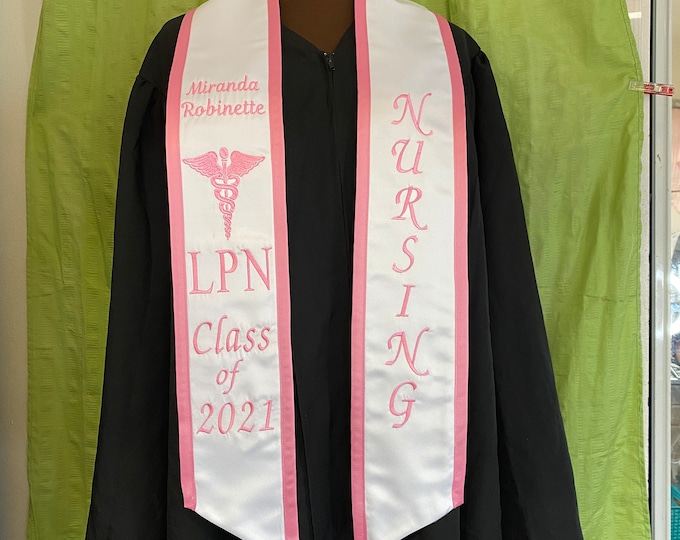 LPN NURSING Personalized Graduation Stole - Etsy