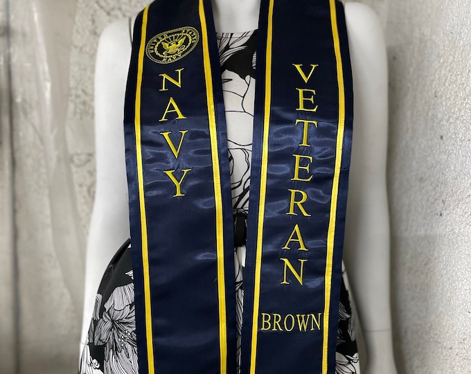 U.S Navy Graduation Stole - Etsy