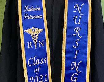 Medical Assistant Personalized Embroidery Graduation Chiseled Stole - Etsy