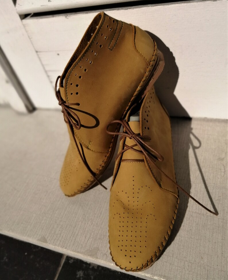Handmade Leather Moccasin Shoe Loafer Yellow - Etsy