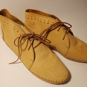 Handmade Leather Moccasin Shoe Loafer Yellow - Etsy