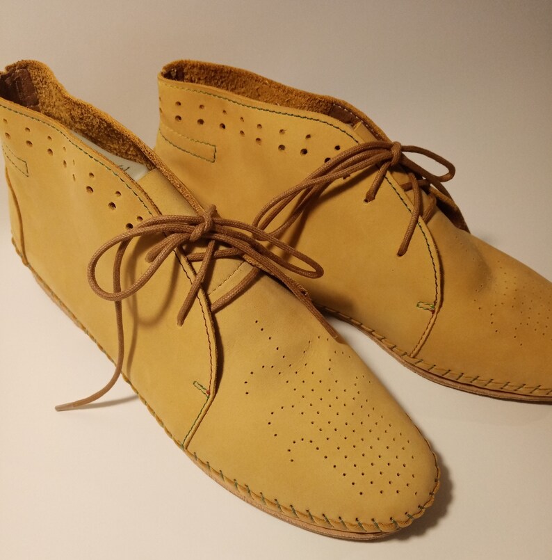 Handmade Leather Moccasin Shoe Loafer Yellow - Etsy