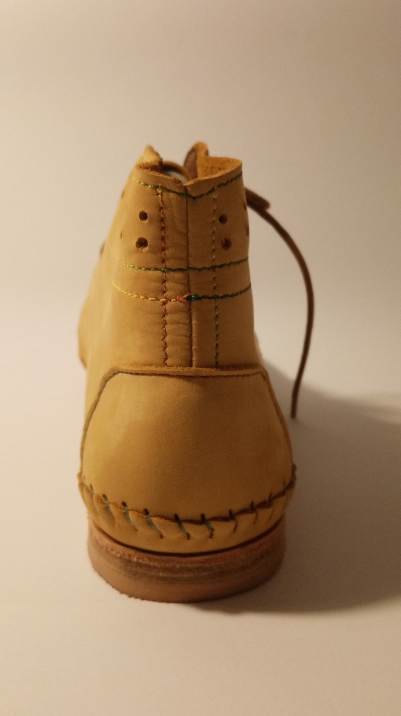 Handmade Leather Moccasin Shoe Loafer Yellow - Etsy