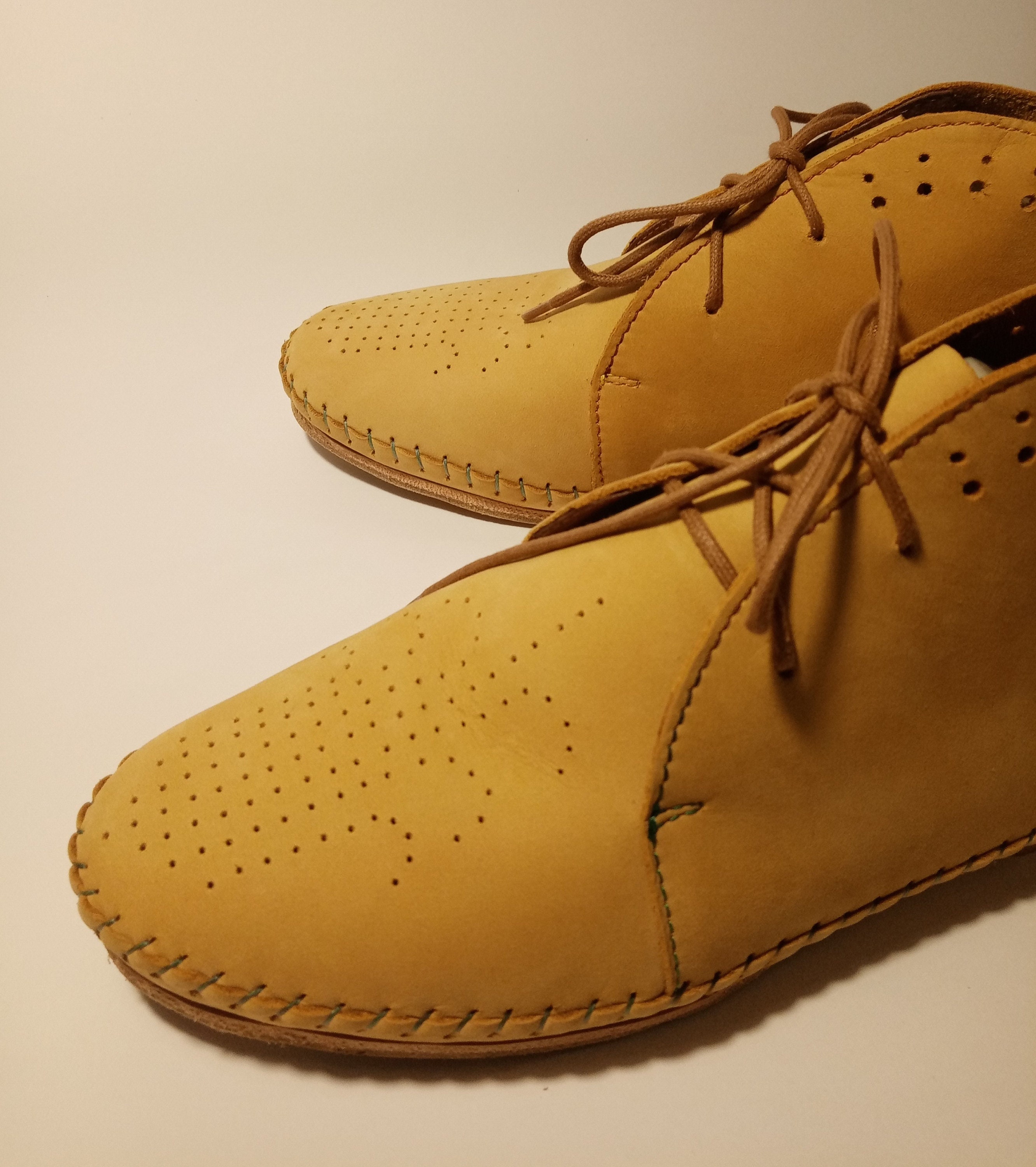 Handmade Leather Moccasin Shoe Loafer Yellow - Etsy