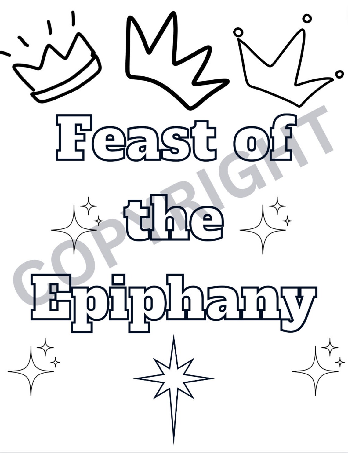 Epiphany Coloring Pages for Kids Bible Coloring Page Printables - Etsy
