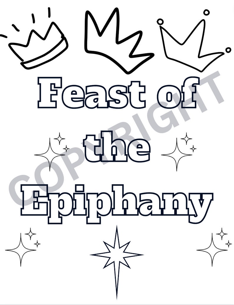 Epiphany Coloring Pages for Kids Bible Coloring Page Printables - Etsy