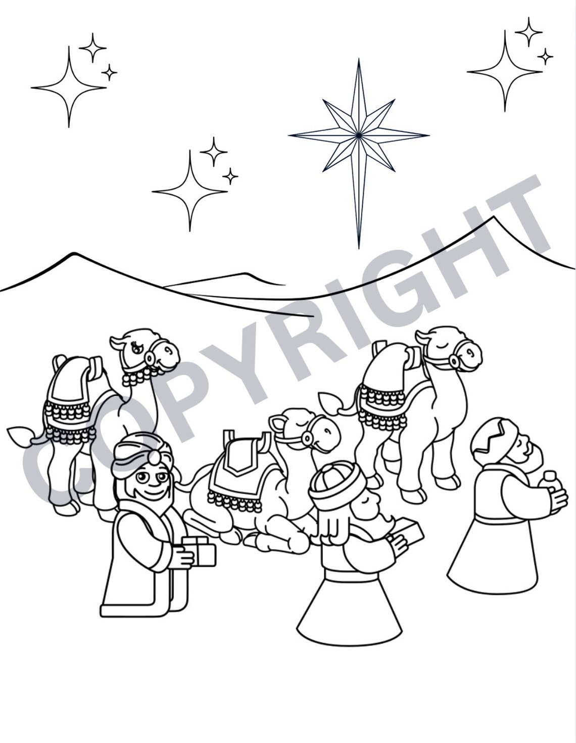 Epiphany Coloring Pages for Kids Bible Coloring Page Printables - Etsy