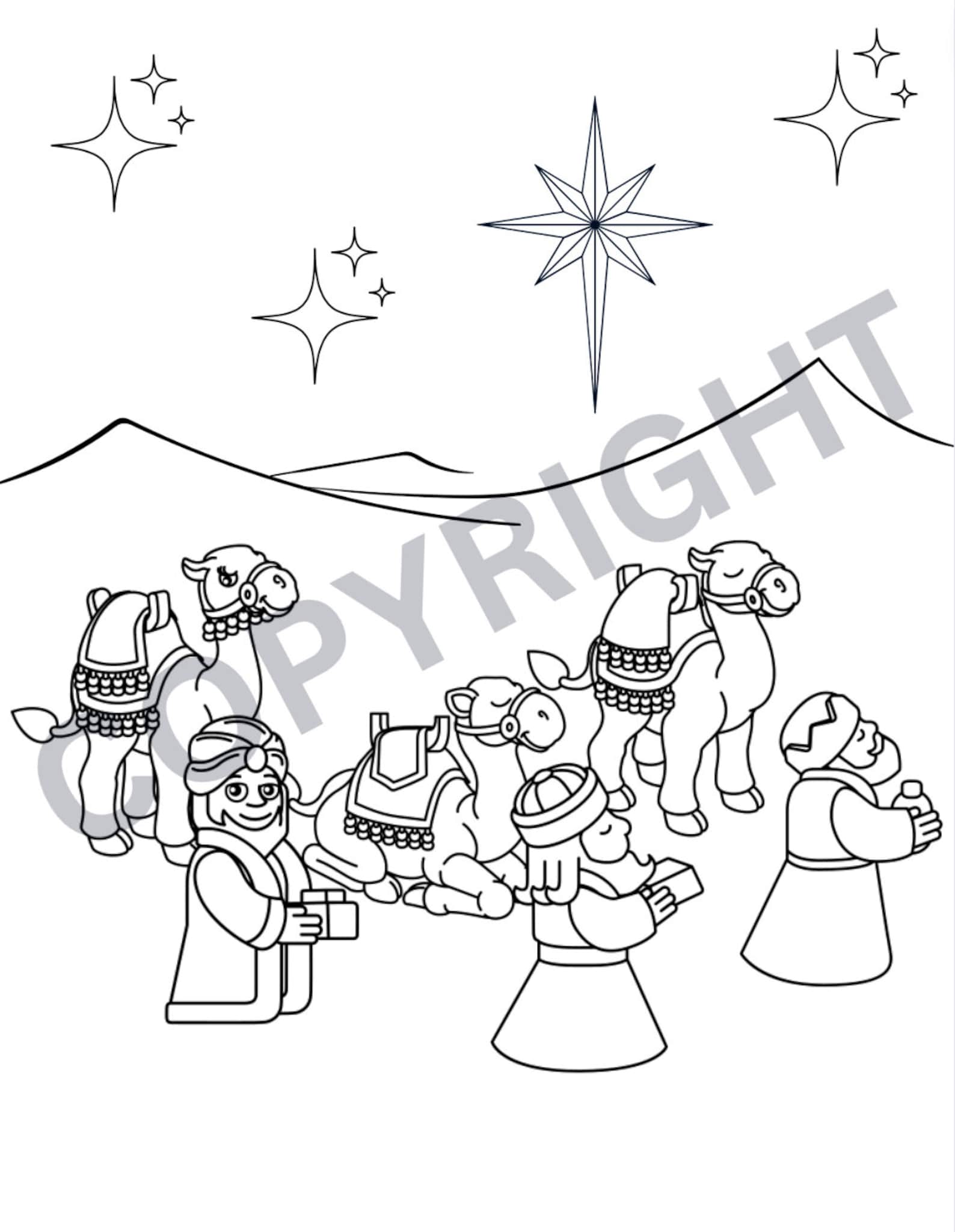 Epiphany Coloring Pages for Kids Bible Coloring Page Printables - Etsy