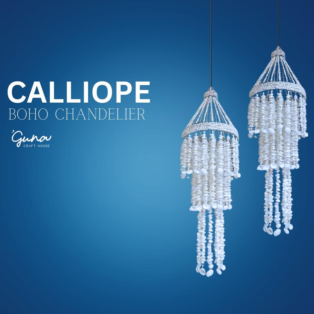 Calliope - Handmade Boho Seashells Chandelier - Elegant Nassa Sea Shell ...