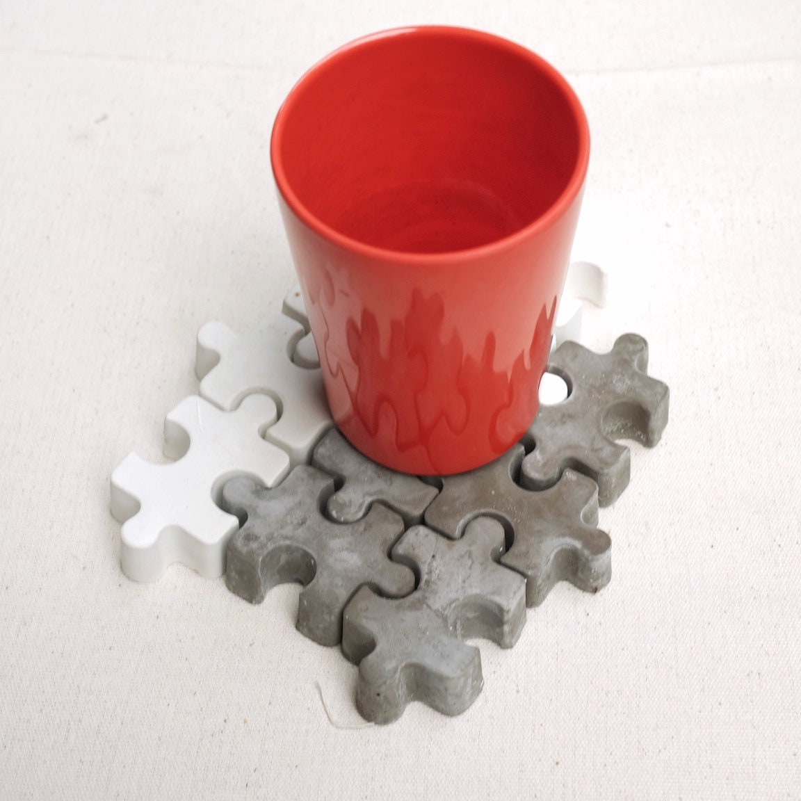 Concrete Jigsaw Coaster Concrete Homeware. Homeword Art. Paper Weights ...