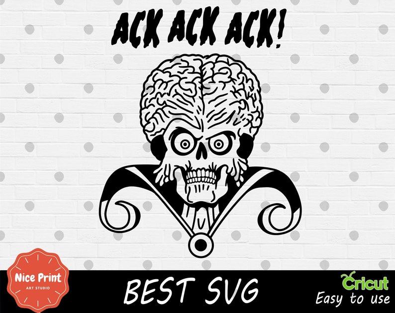 Outline Mars Attacks SVG - Cricut SVG - SVG Cut File - Digital Print ...