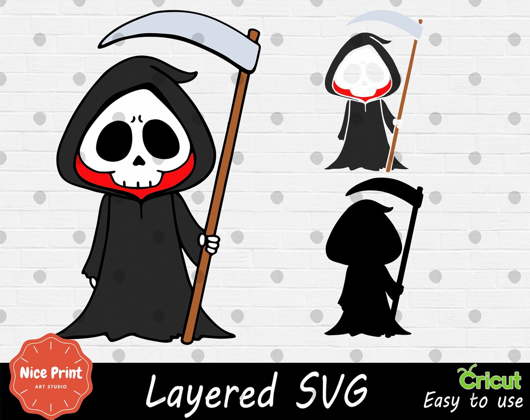 Layered SVG Grim Reaper for Cricut - Cricut SVG for Fans - Svg Cut File ...