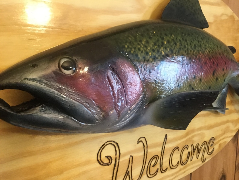 Rainbow Trout Welcome Sign - Etsy