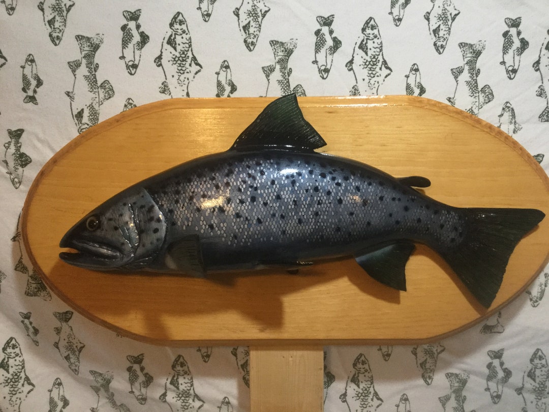 Land-locked Salmon Wood Carving - Etsy