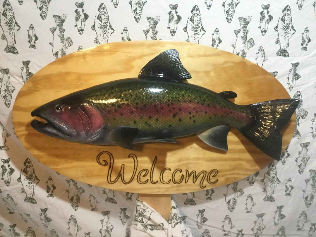 Rainbow Trout Welcome Sign - Etsy