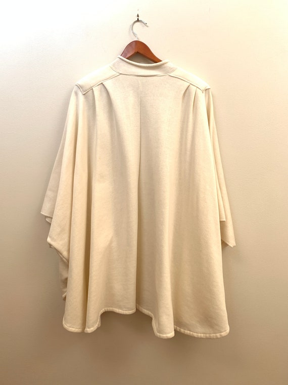 Vintage Cape Oversized Wrap Shawl Cream Colored Fleec… - Gem