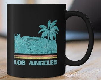 Los Angeles Mug Map Design Ceramic Los Angeles California - Etsy