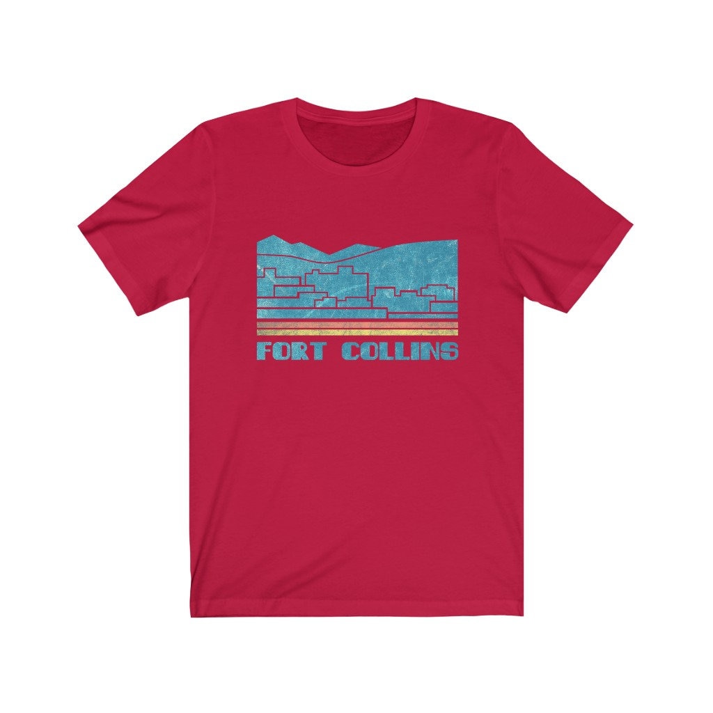Fort Collins Shirt Fort Collins City Colorado CO Skyline Tee Cityscape ...