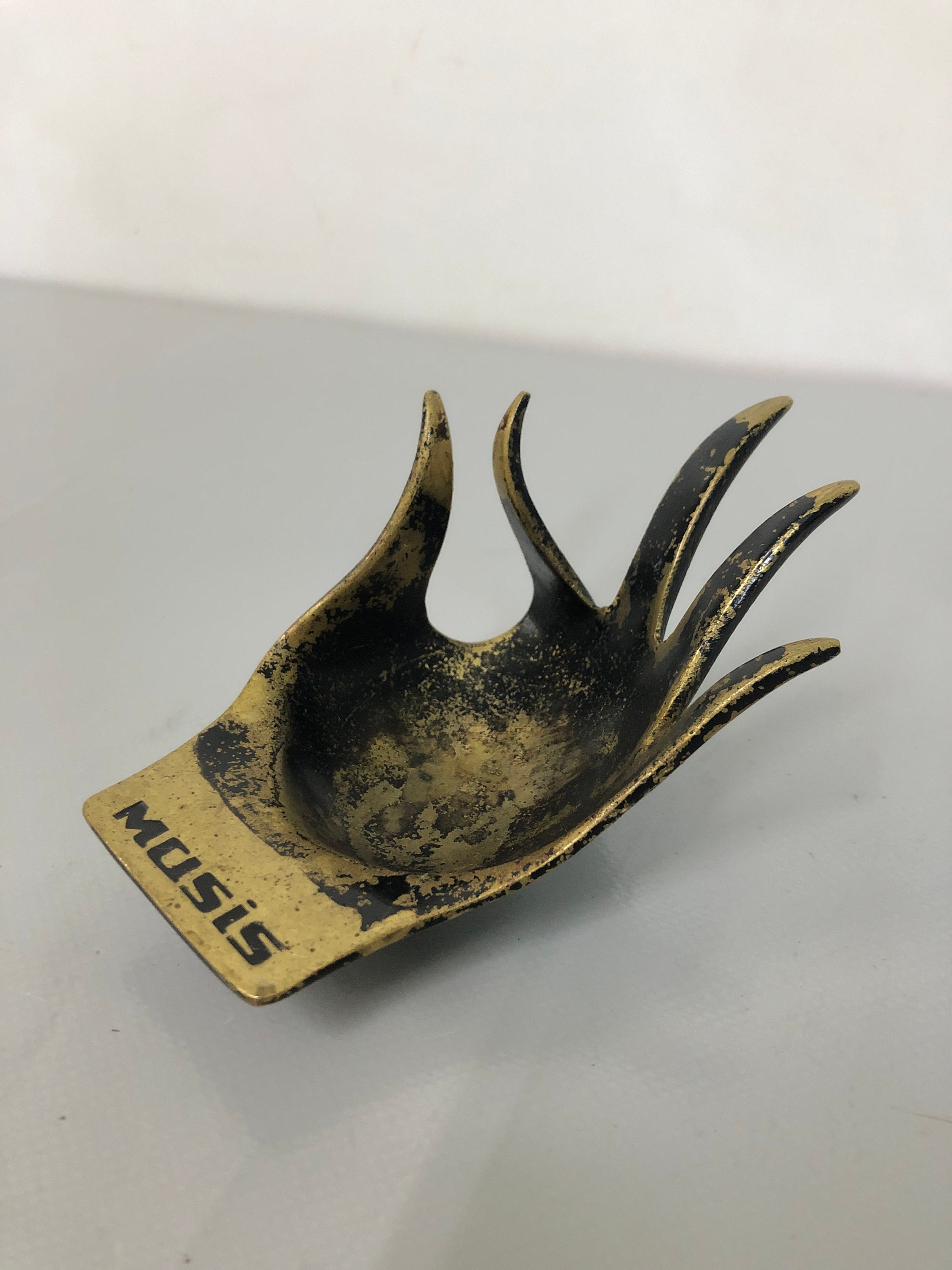 Mid-century Modern Solid Brass Hand-shaped Pair of Ashtrays - Etsy