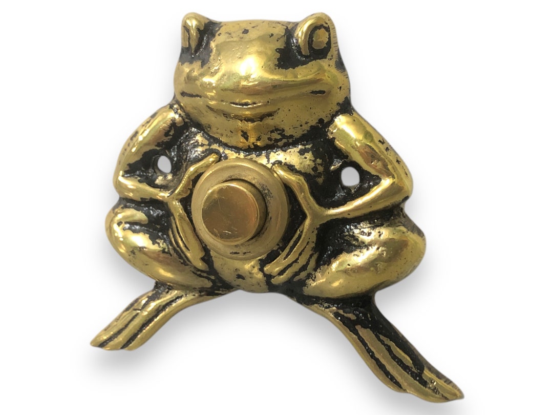 Frog Brass Doorbell With Gold-black Finish - Etsy